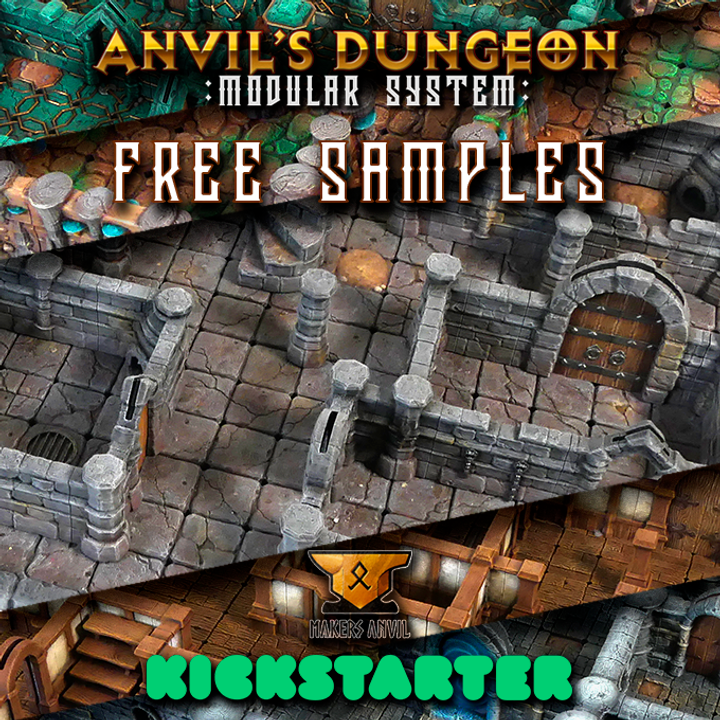 3D Printable Anvil's Dungeon System - Free Samples by Makers Anvil